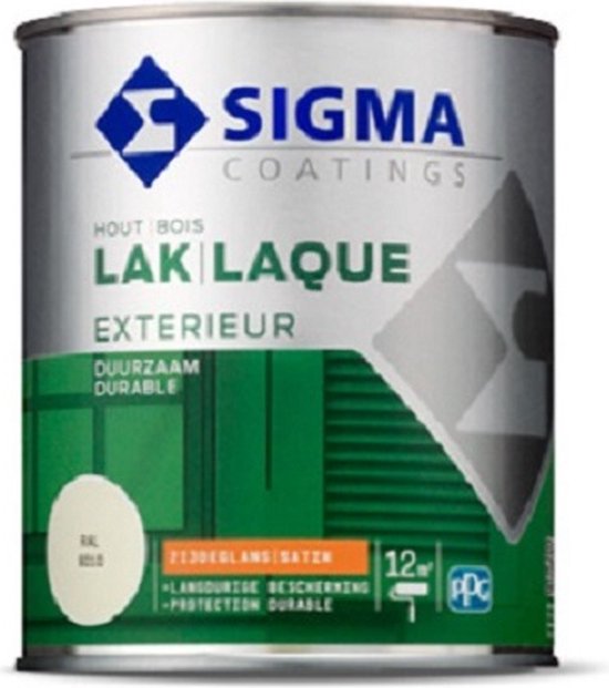 Sigma Hout Lak Exterieur Zijdeglans 2,5 liter RAL 9010 | bol.com