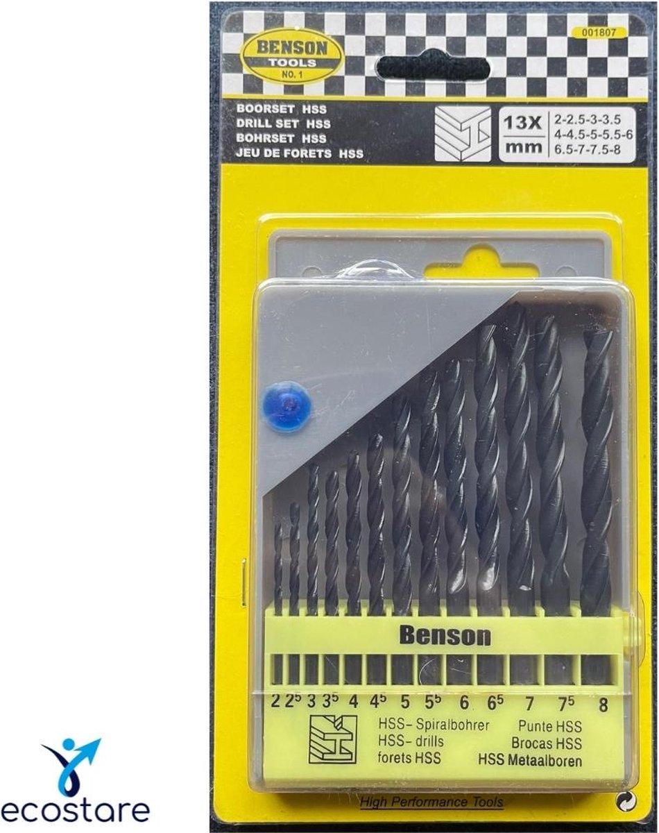 BENSON®- HSS Metaalboren set - hss borenset - Hss boortjes - Metaal ...