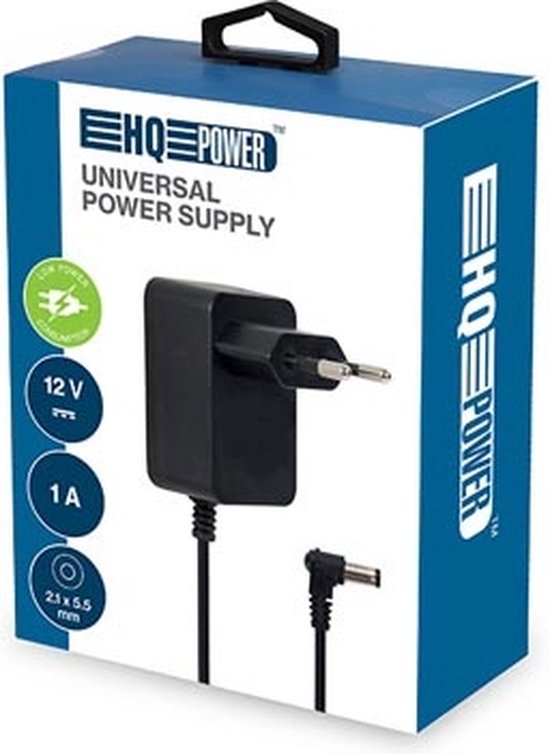 HQ-Power Universele Voeding - 12 Vdc - 1 A - 12 W - Connector (2.1 X 5. ...