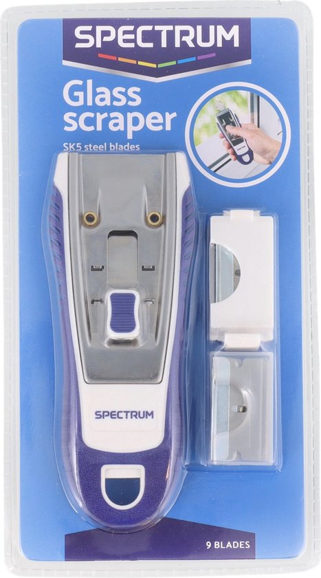 Spectrum - glasschraper - 9 mesjes - SK5-staal | bol.com