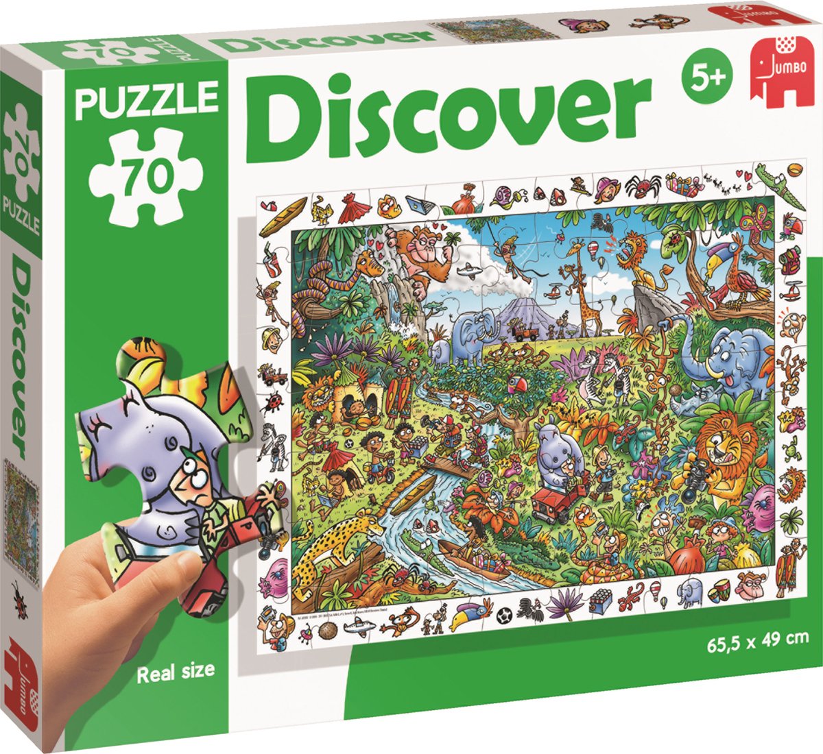 Jumbo Premium Collection Children Puzzle Discover: Safari 70 pcs ...