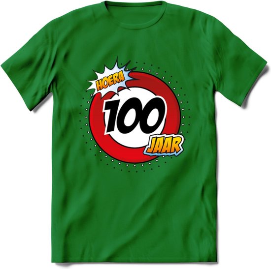 100 Jaar Hoera Verkeersbord T-Shirt | Grappig Verjaardag Cadeau | Dames ...