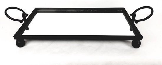 Black Metal Rectangle Tray 61*30*10,5cm | bol.com