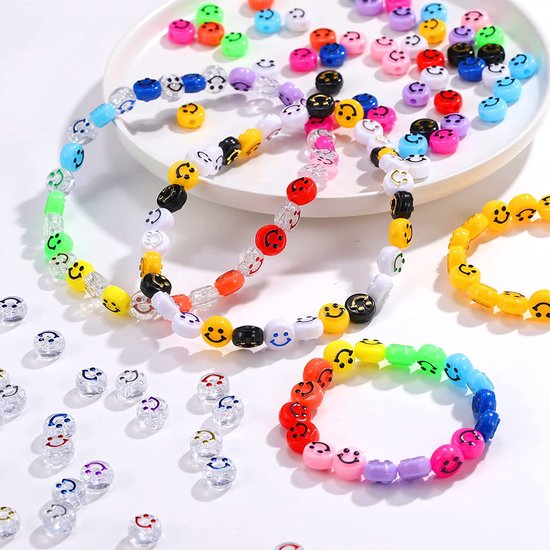 Laziza’s® Smiley Kralen set – Glaszaad kralen en Smiley kralen 100 ...