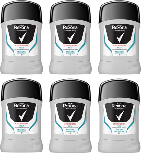 Rexona Men Active Protection Plus Fresh 6 x 50 ml Deo Stick - Deodorant ...
