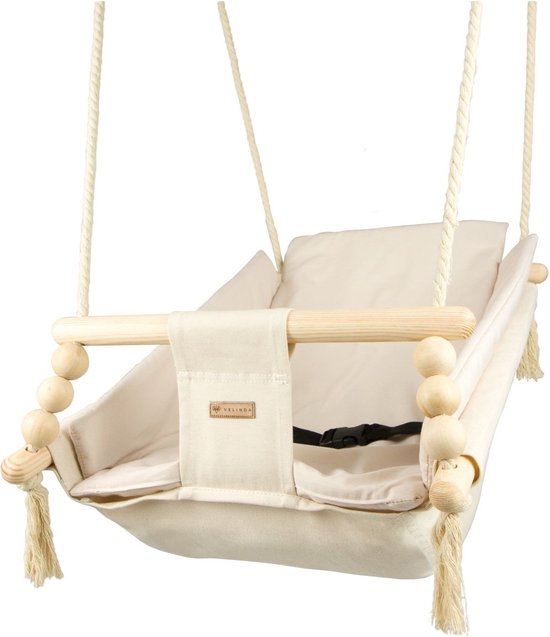 Babyschommel - voor binnen - crème - tot 20 kg | bol