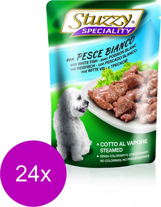Stuzzy Pouch Adult 100 g - Hondenvoer - 24 x Witvis | bol