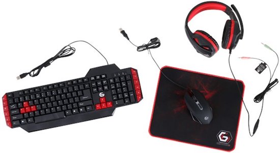 S&C - Gaming set 4-in-1 Set met toetsenbord, headset, muis met ...