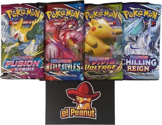 Pokémon Sword & Shield - Mix 1 - 4x Boosterpack - Pokémon Kaarten ...