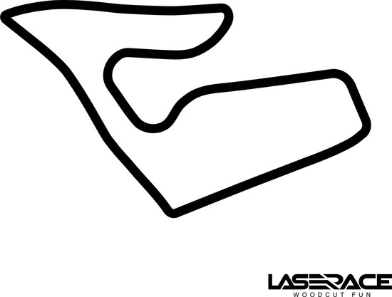 Laserace circuit van hout F1/MotoGP Red Bull Ring muurdecoratie zwart ...