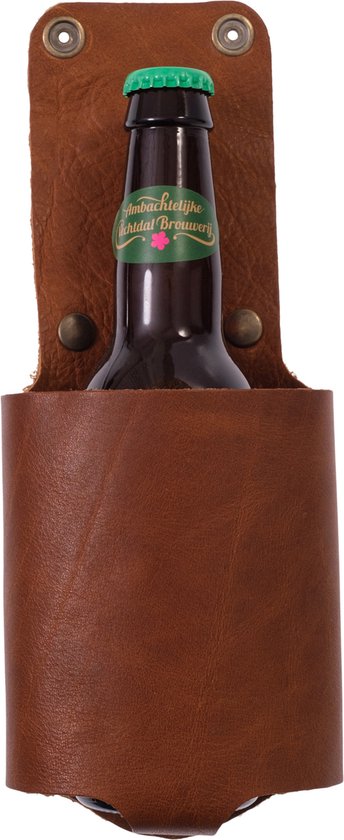 Vechtdal Hooglander leren bierhouder / drankhouder - accessoires BBQ ...