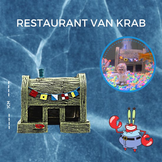 VEDIC® - Spongebob Aquarium decoratie Krab - Ornamenten - Krokante Krab ...