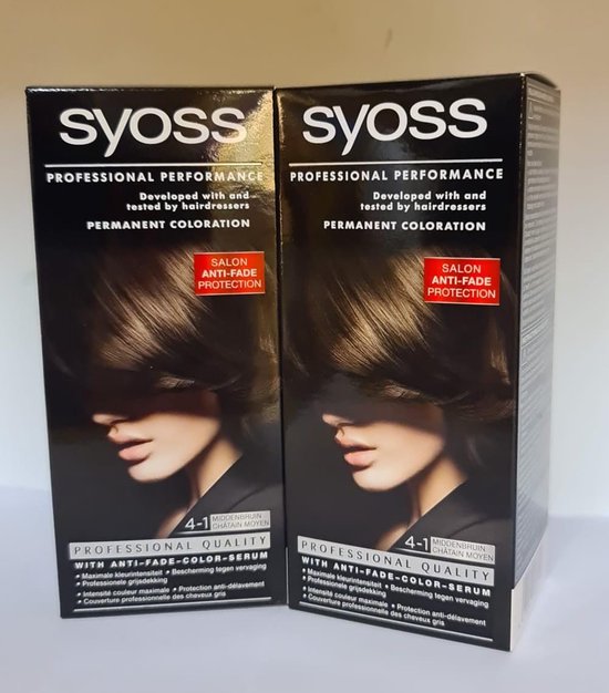 Syoss Color baseline 4-1 Middenbruin - Per 2 stuks! | bol