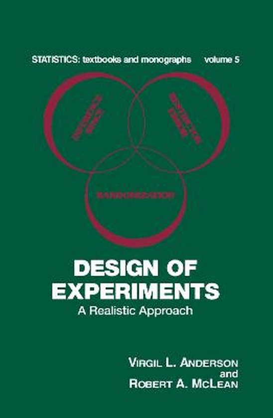 Design of Experiments | 9780824761318 | Virgil L. Anderson | Boeken ...
