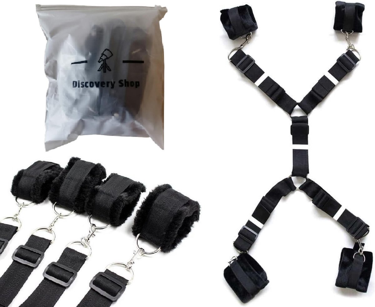 Ensemble de bondage de lit pour sous le lit - Menottes et chevilles ...