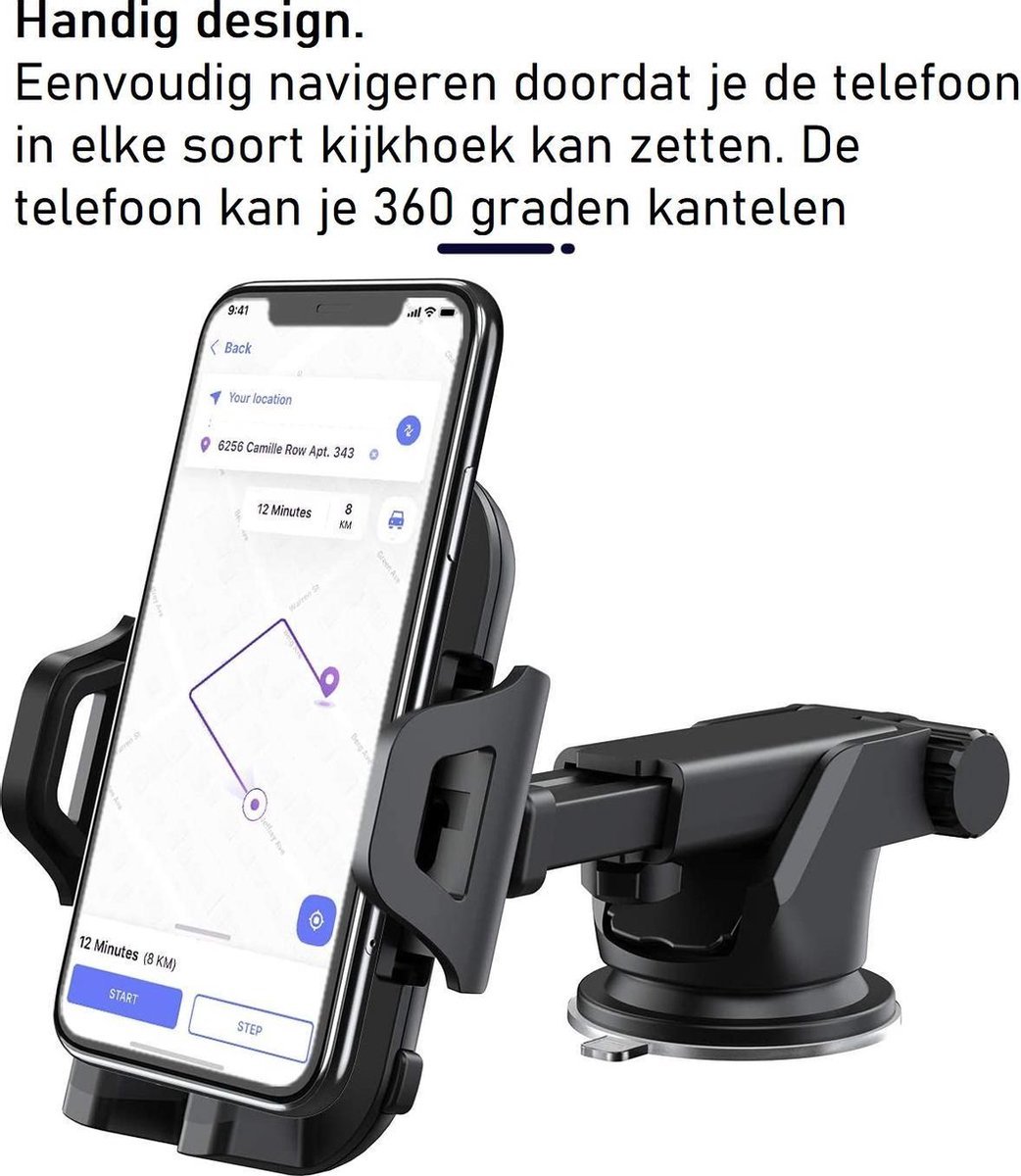 Universele Autohouder Telefoon Sterke Zuignap - Geschikt voor Dashboard ...