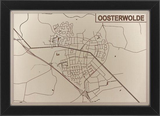 Houten stadskaart van Oosterwolde | bol