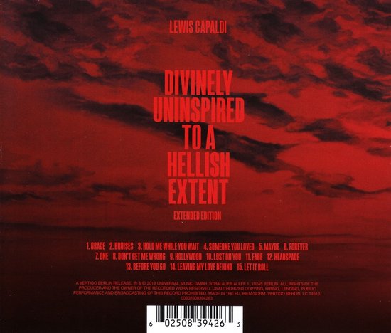 Lewis Capaldi - Divinely Uninspired To A Hellish Extent (CD) (Expanded ...