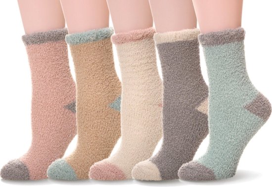 Fluffy Sokken dames - 3 paar - huissokken - dikke sokken - winter ...