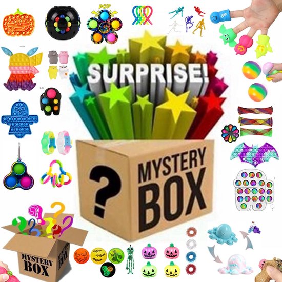 Mystery Box Fidgets Toys - Surprise Pop It! - Cadeau - Puzzel Bal ...