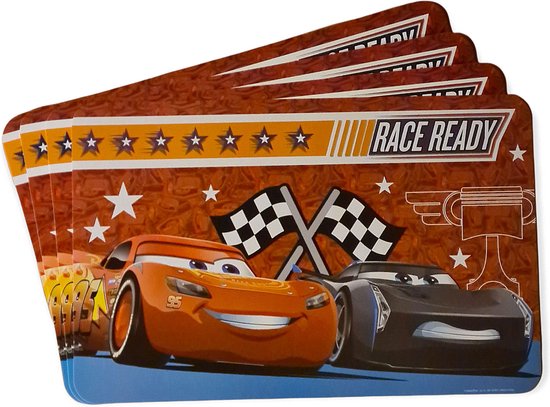 3D placemat Disney Cars rood/geel 42 x 28 cm - Onderleggers voor ...