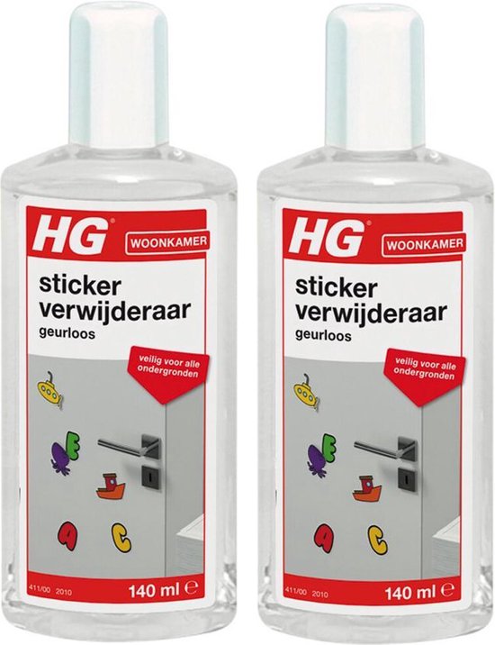 HG Stickerverwijderaar - Geurloos - 140ml - 2 stuks! | bol