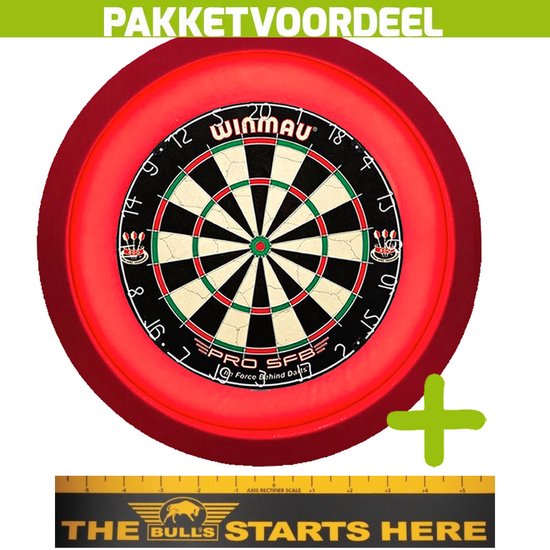 Winmau Pro SFB + Bulls Throw Line Sticker + Dartbordverlichting Deluxe ...