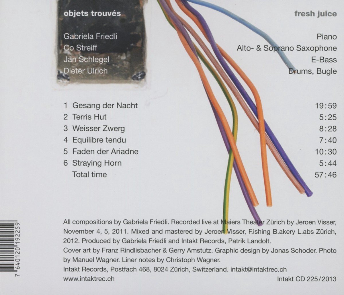 Gabriela Friedli, Co Streiff, Jan Schlegel - Fresh Juice (CD), Gabriela ...