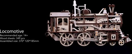 Vitafa Locomotief - Houtpuzzel - 3D Puzzel - Modelbouw - Trein - Hout ...