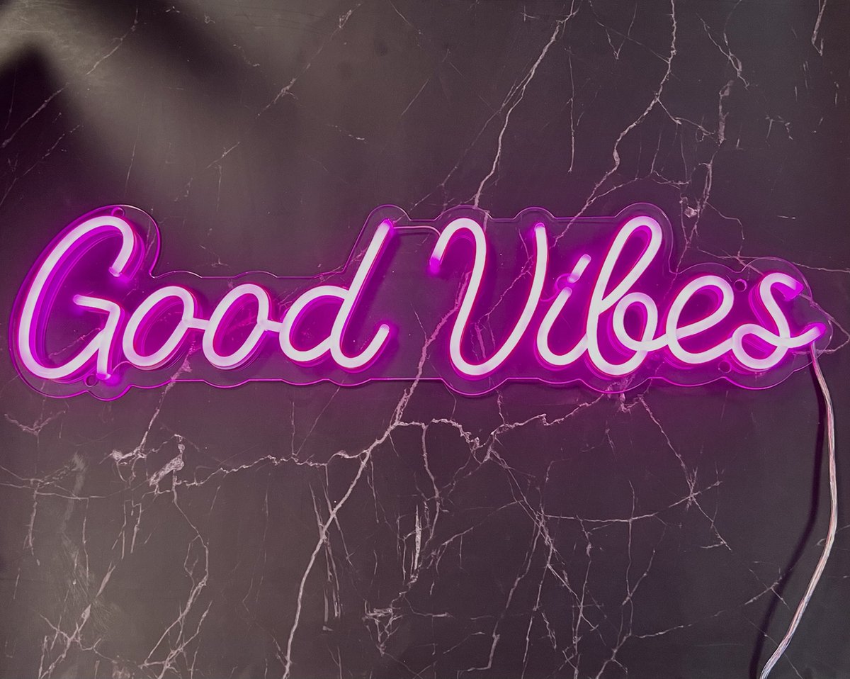 Good Vibes Pink - NEON Verlichting - Neon Licht - GoodMoodLights - Led ...