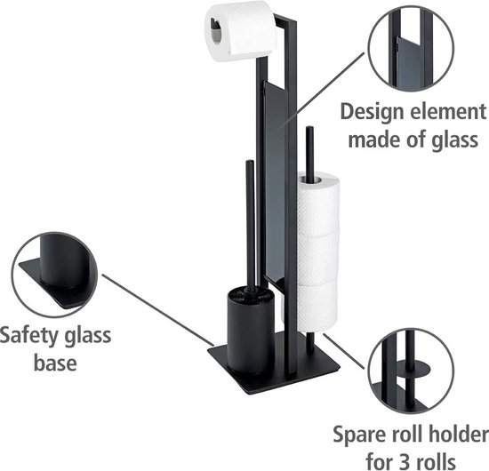 Toiletgarnituur | Toiletborstelhouder | Toiletaccessoires | Zwart ...
