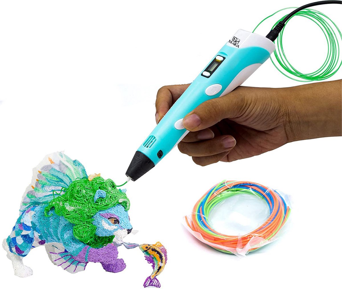 M-AIGA - 3D Pen - 3D Pen Starterspakket met Filament - Tekenen En ...