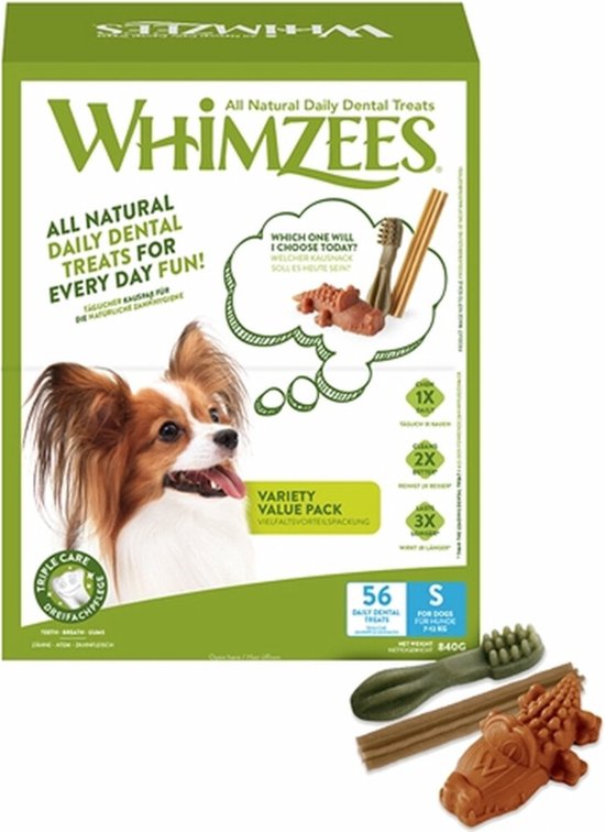 Whimzees variety box 840 gram - 56 Stuks | bol.com