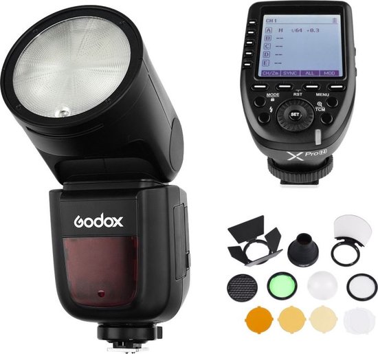 Godox Reportageflitser V1 X-Pro Trigger Accessoires Kit voor Nikon | bol
