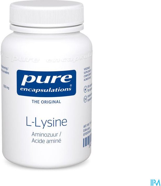 Pure Encapsulations - L-Lysine 1500mg - Doelgerichte Voorziening bij ...