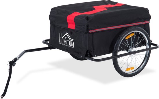 HOMCOM Transportaanhanger fietsaanhanger vrachtaanhanger fiets ...