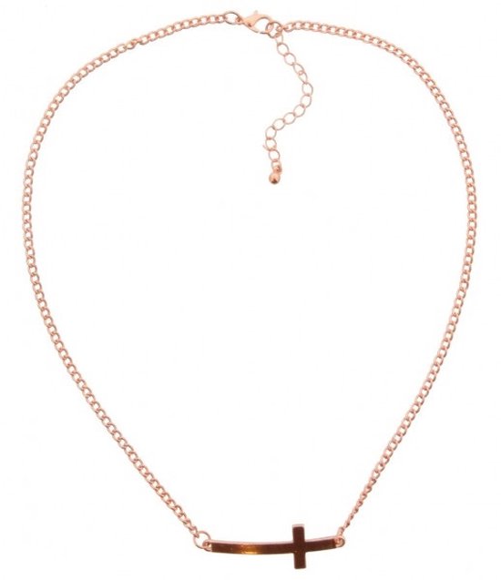 Musthaves Rose goud kleur ketting kruis | bol
