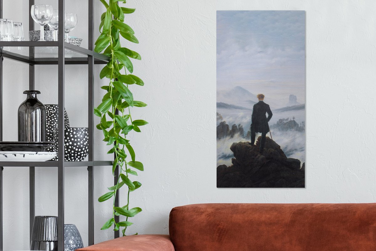 Peinture sur toile Le vagabond au-dessus de la mer de brouillard ...