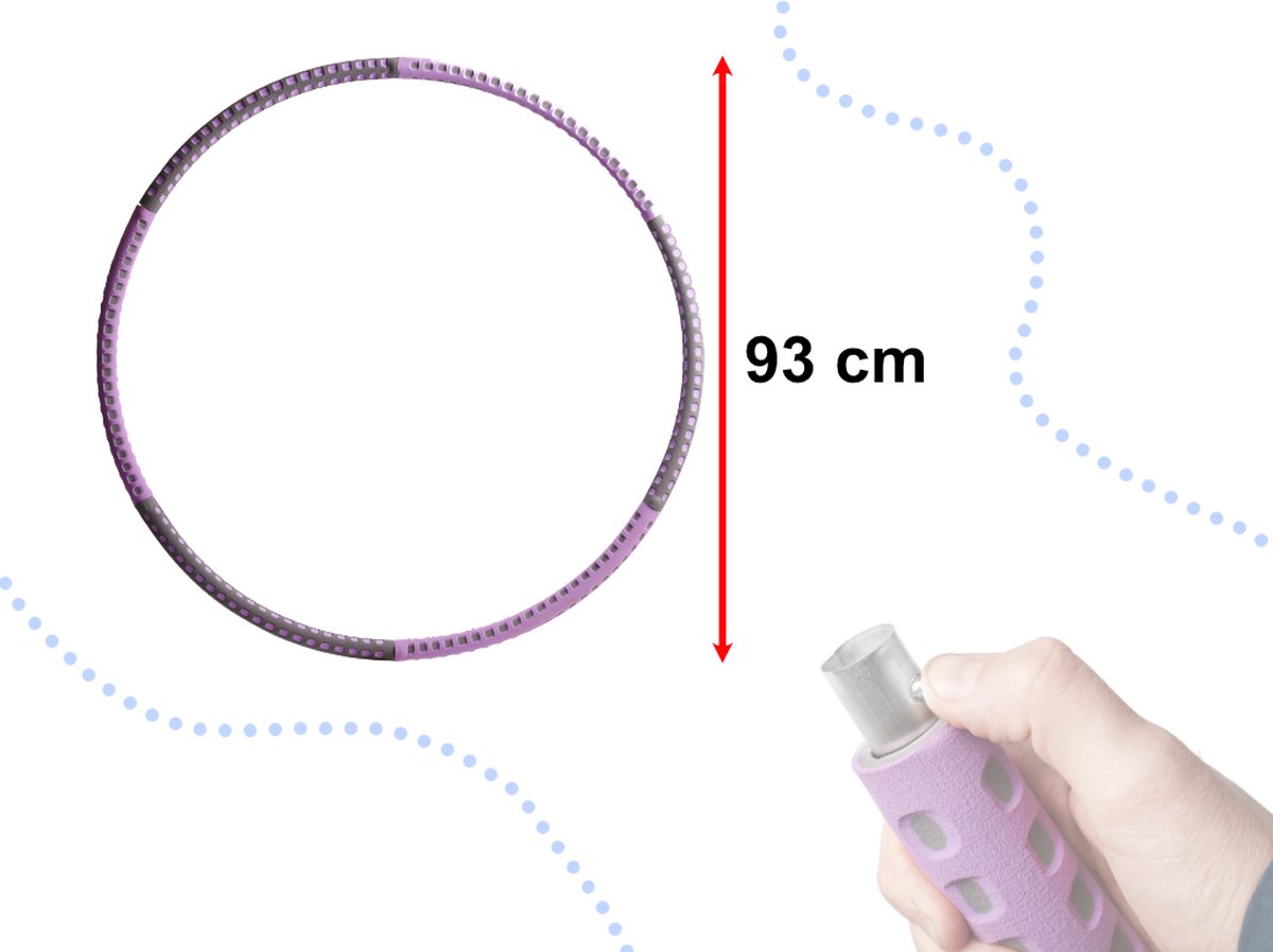 Hula hoop amincissant avec masseur violet et noir 85cm - hula hoop ...