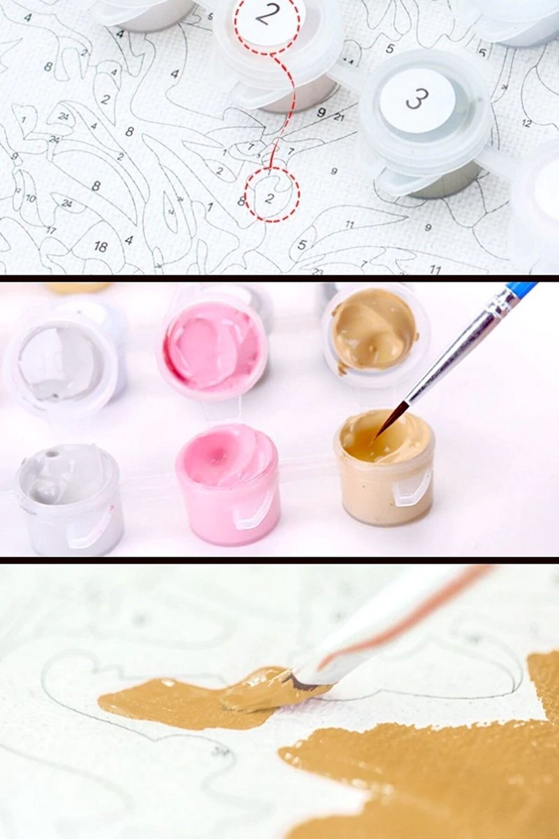 Schilderen Op Nummer Op Frame – Lady with Flowers – 40x50 cm - incl ...