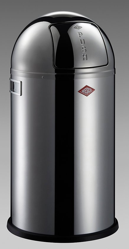 Wesco Pushboy Zilver RVS Hoogglans 50 liter | bol