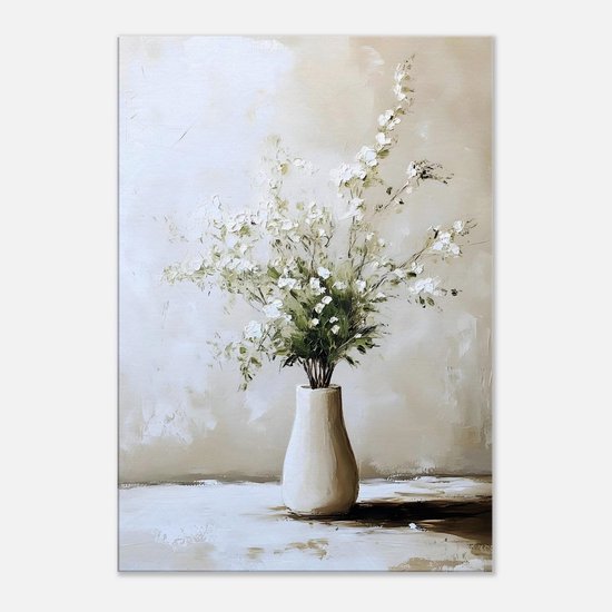 Artistic flowers in a vase canvas | bol