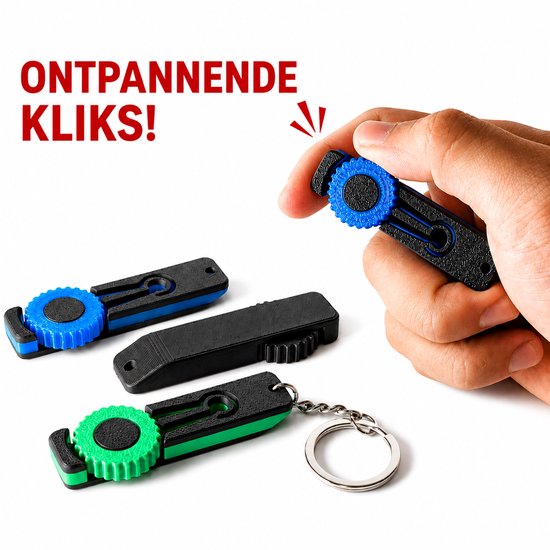 Fidget Keychain Clicker - Anti Stress Sleutelhanger - Clicky Fidget Toy ...