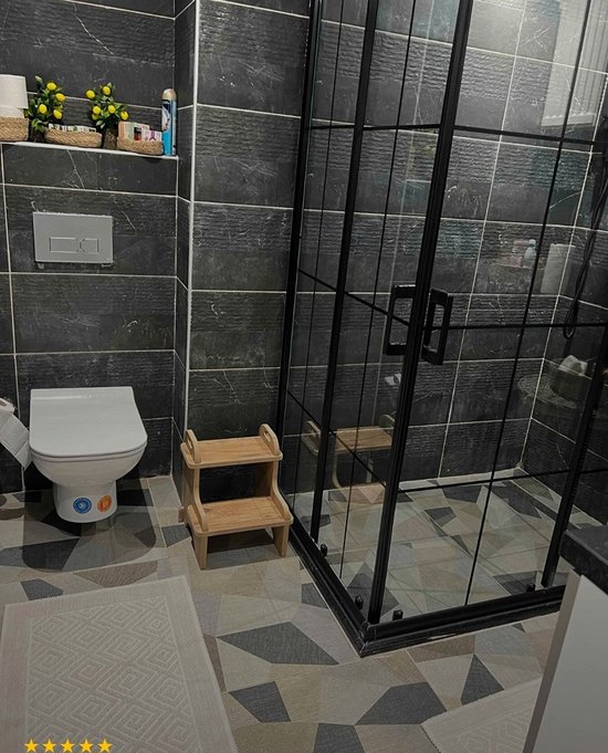 MONT KIARA Houten opstapje – Voor kinderbadkamer, toilet en wastafel ...