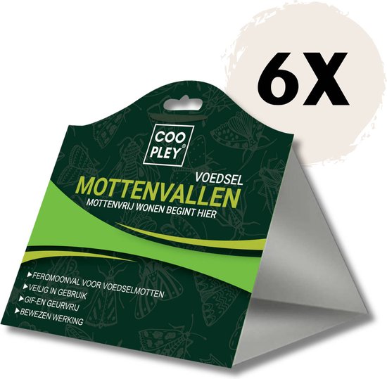 Mottenval Voedsel Premium 6 Stuks en Meelmotten bestrijdingsval ...