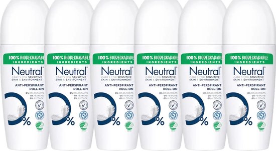 Neutral Parfumvrij - 6 x 50 ml - Deodorant Roller | bol