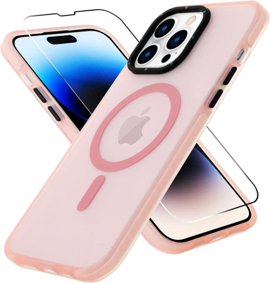 For Iphone 13 Pro Max Magnetic Magsafe Phone Case | Pink Color | bol