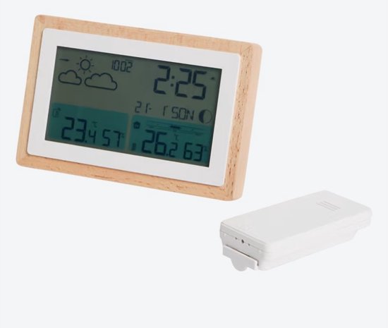 Draadloos Weerstation met Stijlvolle Houten Afwerking - Houd ...