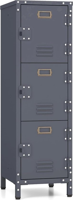 Dossierkast van metaal, 30 x 35 x 100 cm, metalen kast, industriële ...