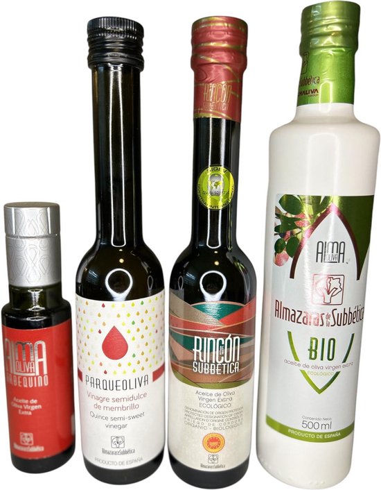 Premium Biologische Set – Olijfolie & Azijn – Alma Oliva, Parqueoliva ...